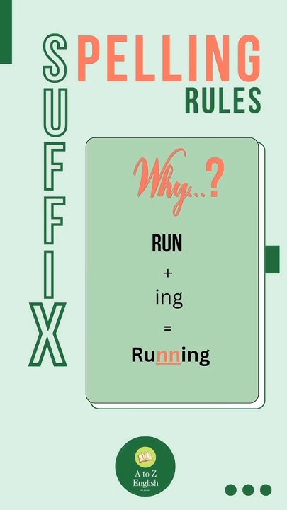 Why double the last letter? Suffix Spelling Rule (1:1:1) Simplified ...