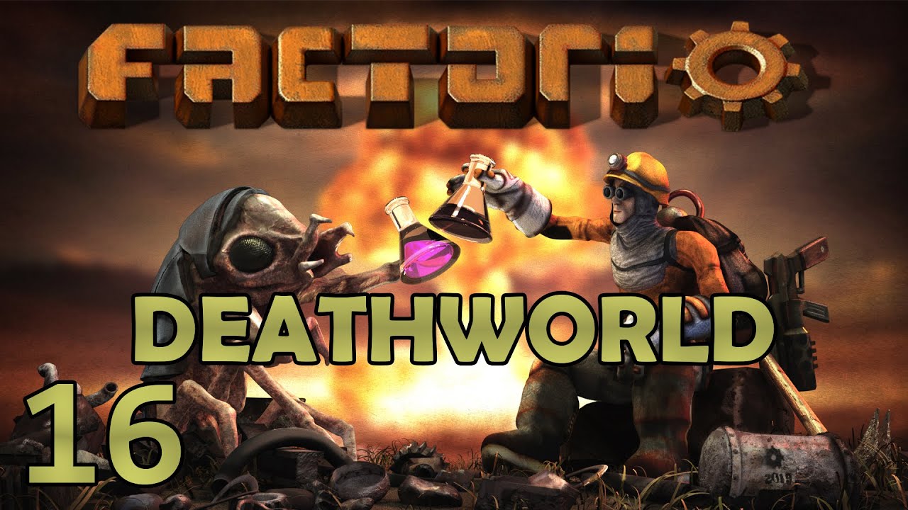 Factorio 1.0 DeathWorld: FLYING ROBOT FRAMES! Let's Play Gameplay Ep 16 ...