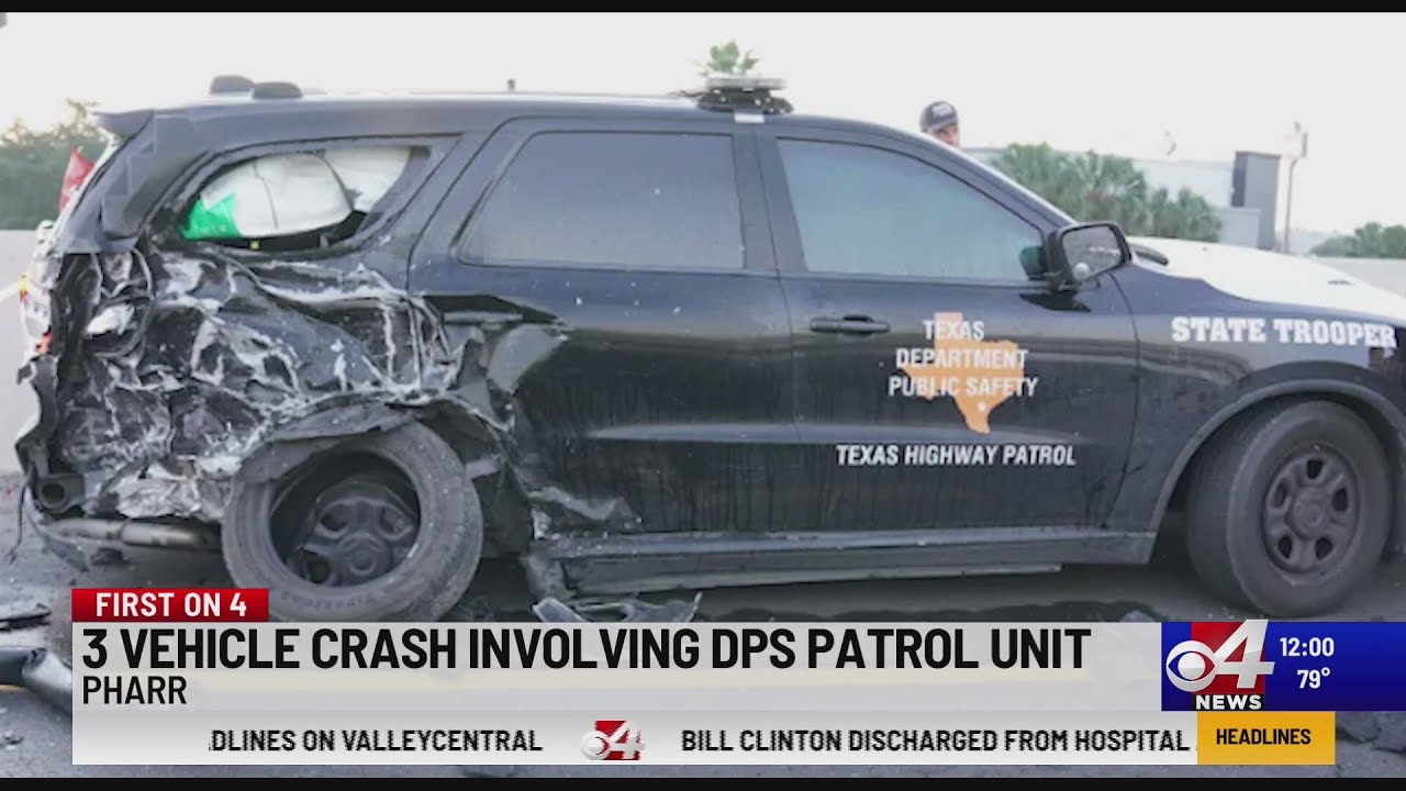 3 vehicles crash involving DPS unit - YouTube