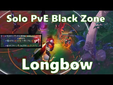 Solo PvE Longbow Black Zone - Albion Online - YouTube