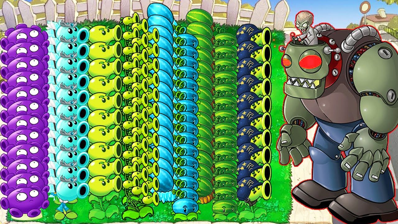 Team Melon X Team Pea X Gloom-shroom vs Dr.Zomboss | Team Melon-pult vs Winter Melon vs Dr ...