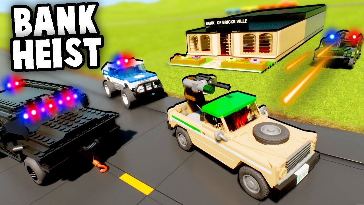 LEGO BANK HEIST! Epic Military Police Defense Against ROBBERS! (Brick ...