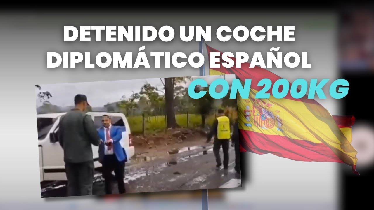 Detenido un coche diplomático español - YouTube