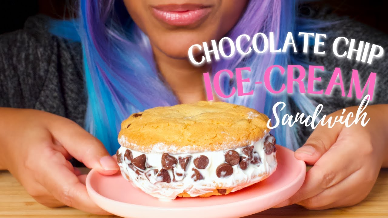 EATNG THE BEST ICE CREAM SANDWICH | ASMR SLURPING & CRUNCHY SOUNDS ...