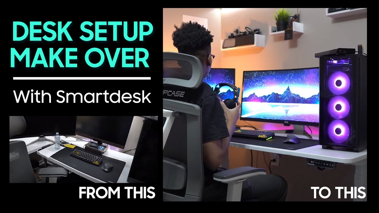 Desk Setup Make Over With Smartdesks | Autonomous x @Shevon Salmon - YouTube