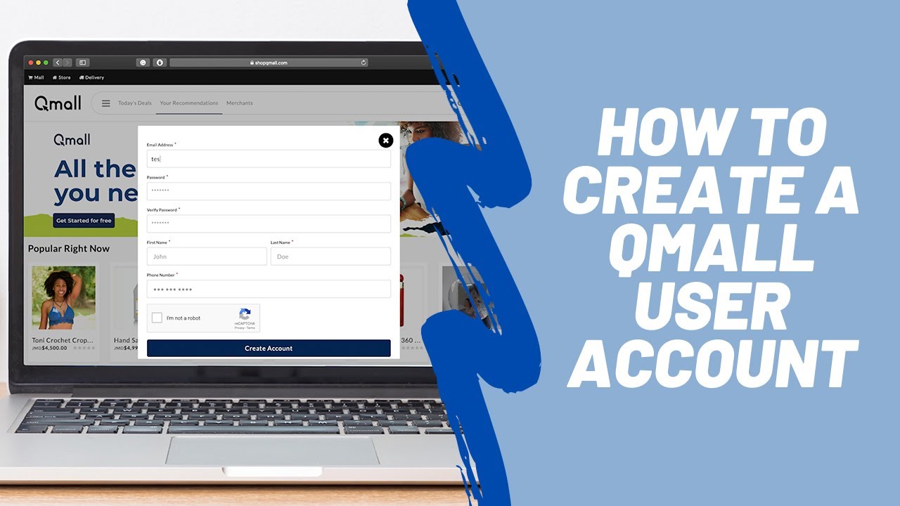 How to create a account on Qmall - YouTube