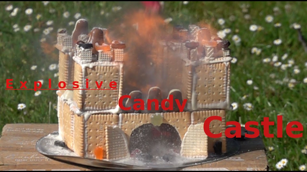 Exploding castle made of Cookies *spectacular* - YouTube