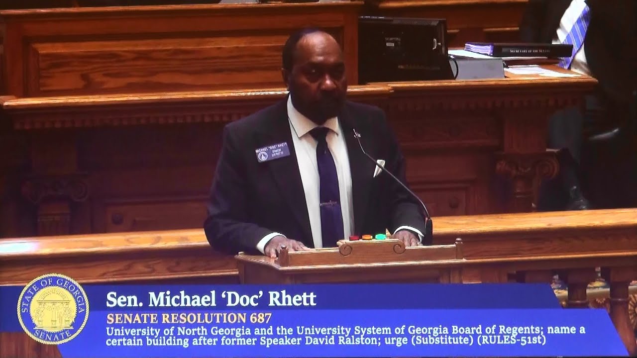 GA Senator Michael Rhett for SR 687 and SB 85 Speaker David Ralston ...