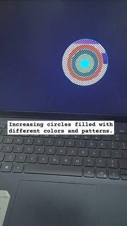 draw animation using increasing circles filled with diff colors and patterns.#shorts #c/c++ ...