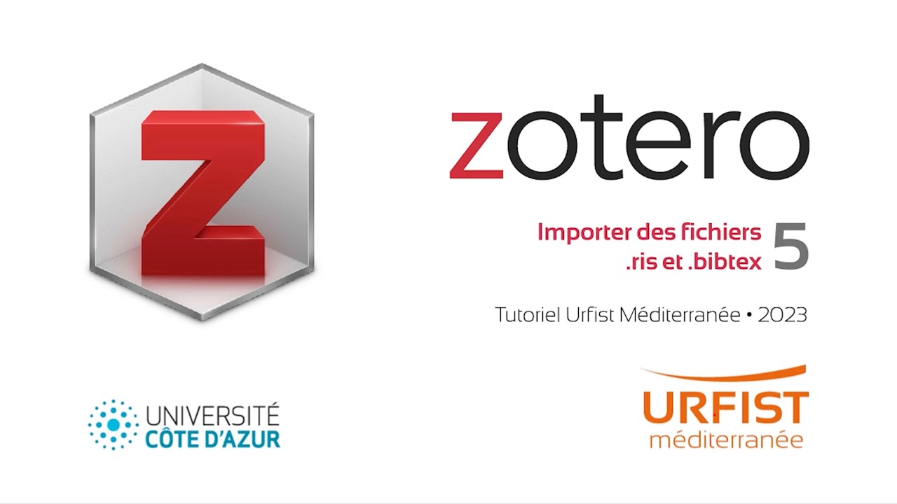 5 - Zotero 6 - Importer des fichiers .ris et .bibtex - YouTube