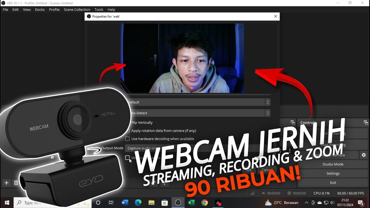 WEBCAM MURAH KUALITAS BAGUS‼️WEBCAM EYD PC01 - YouTube
