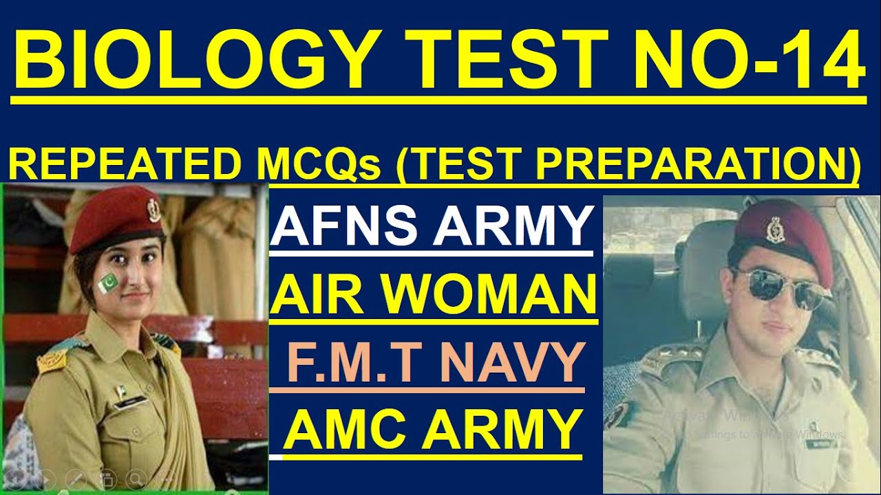 BIOLOGY TEST-14 FOR AFNS, FEMALE MEDICAL TECHNICIAN, AMC ARMY MEDICAL ...