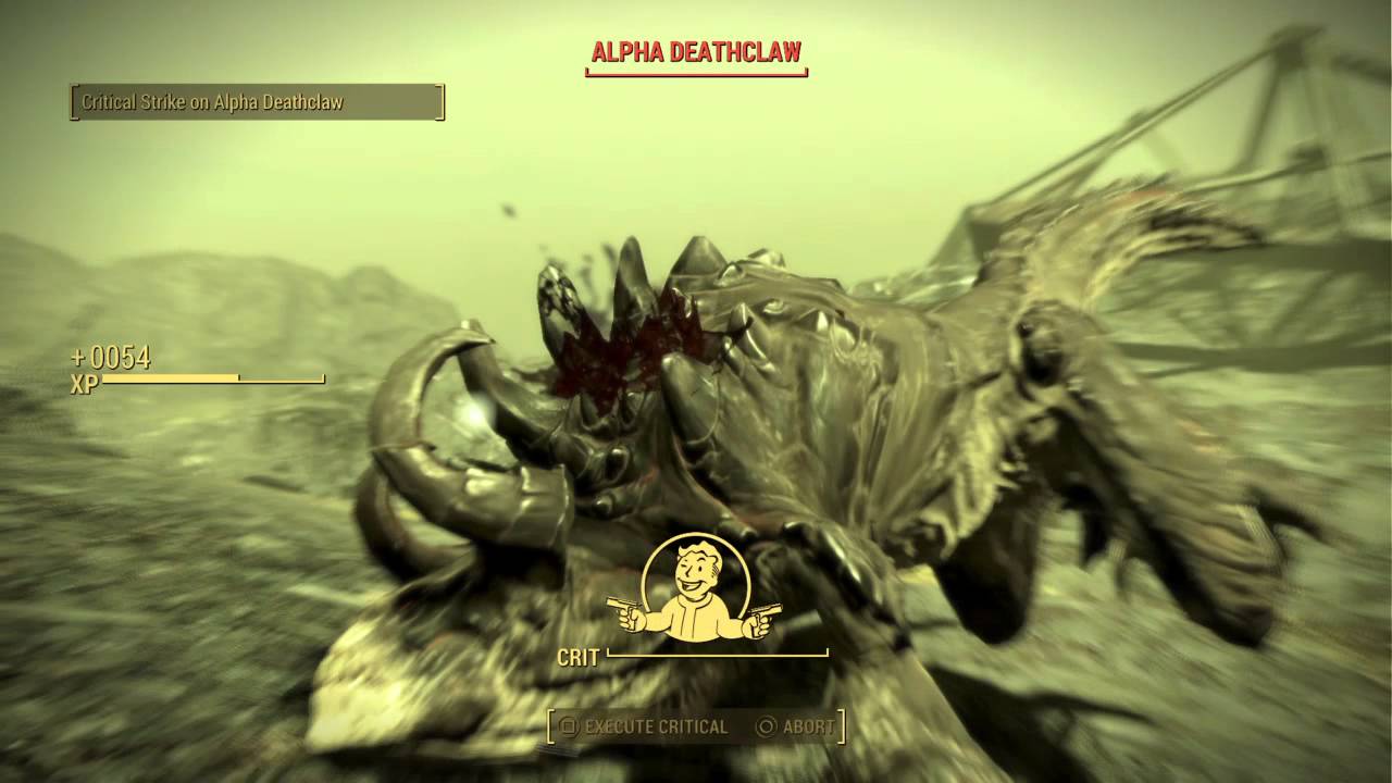 Fallout 4 Alpha Deathclaw One-Shot - YouTube