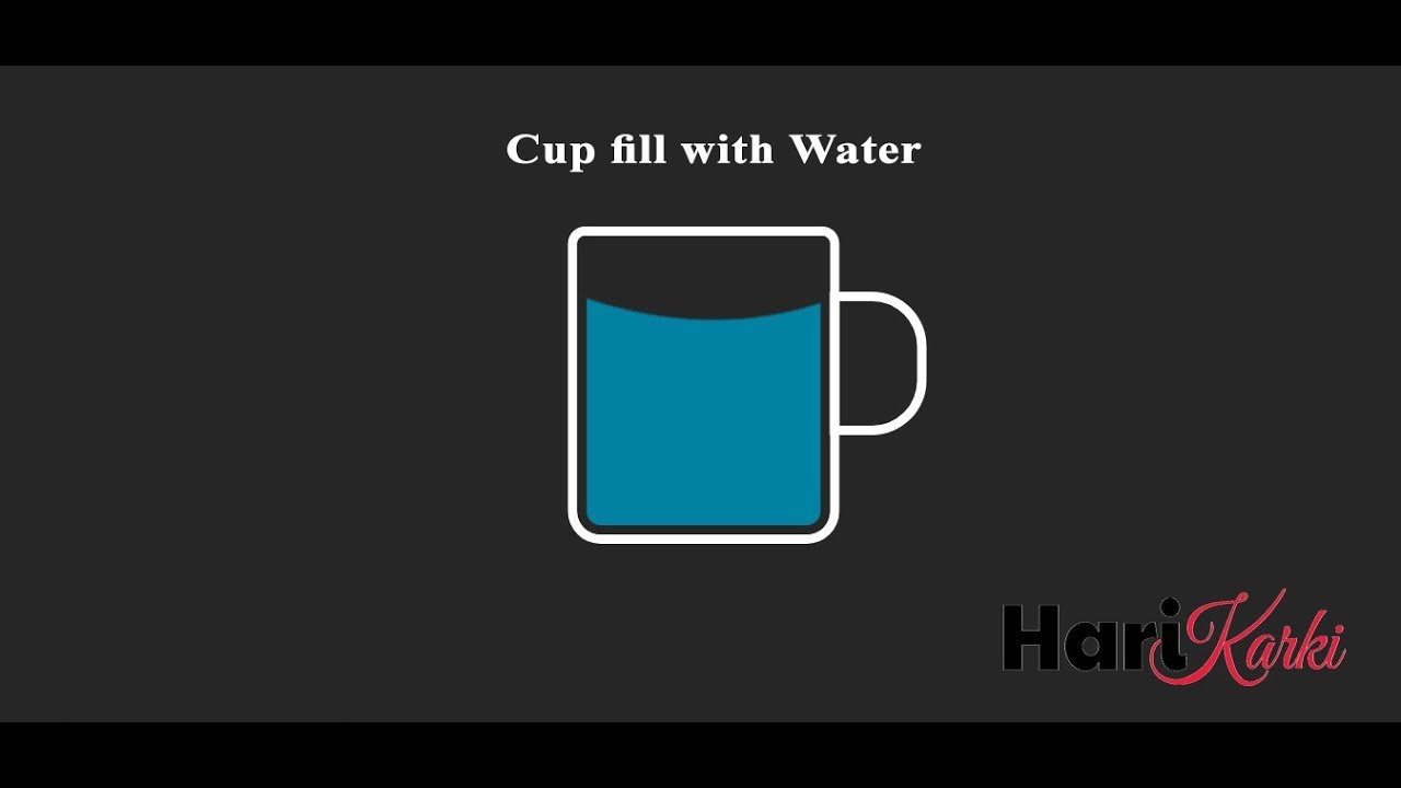Cup fill with water Css , Html - YouTube