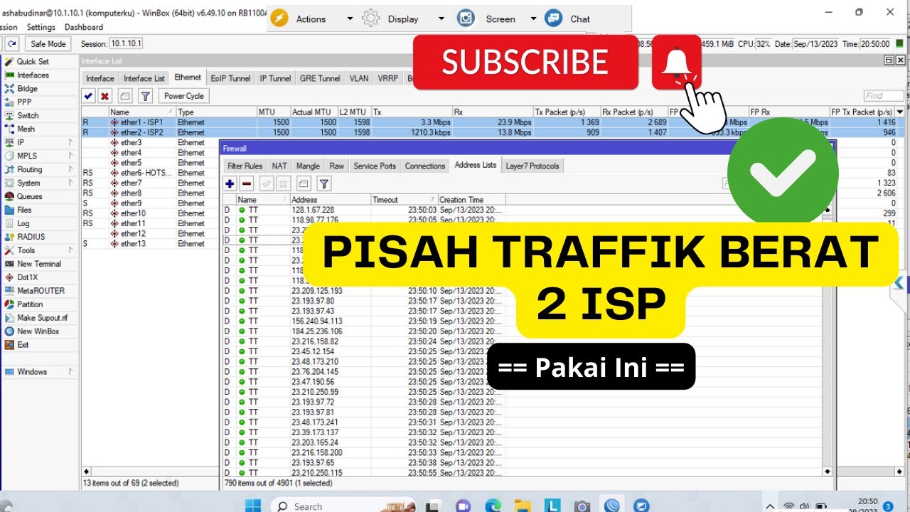 Pisah Traffik Berat 2 ISP - YouTube