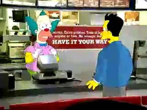 The Simpsons Movie Burger King Comercial - YouTube