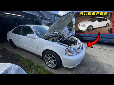 Throwback B-series Turbo AWD EJ8 Civic Coupe! - YouTube