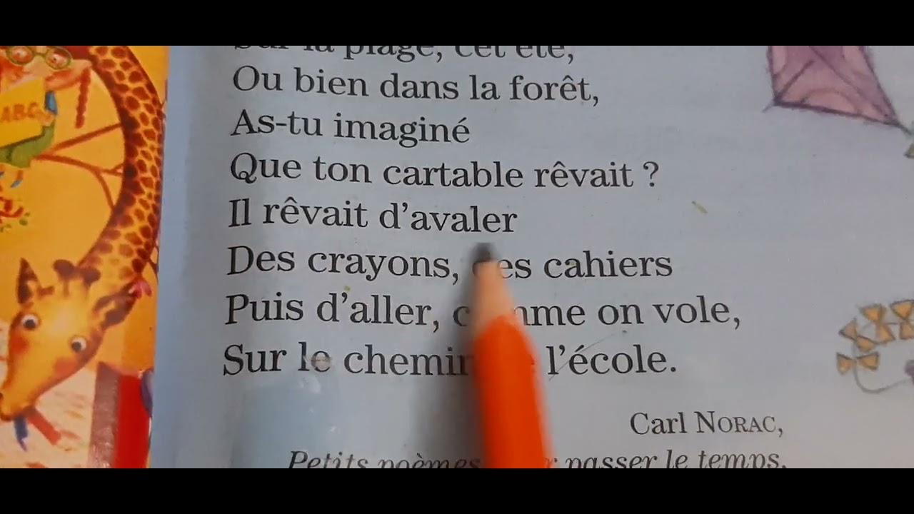 le cartable rêveur de Carl Norac. - YouTube