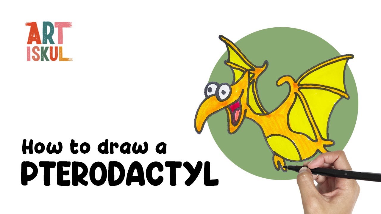 How to Draw a Pterodactyl | Simple and Easy Drawing Tutorial For ...
