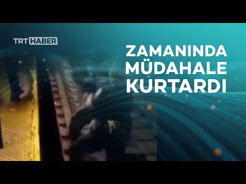 ABD'de raylara düşen yolcu son anda kurtarıldı