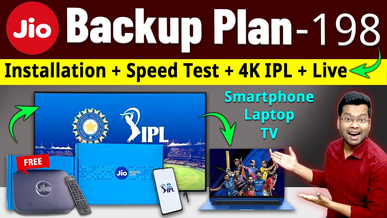 Jiofiber Backup Plan Installation | JioFiber 198 Plan Review | Jiofiber 198 Backup Plan Details ...