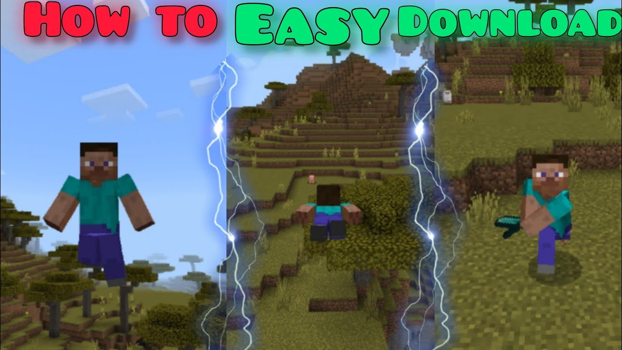 MINECRAFT REAL ANIMATION DOWNLOAD EASY WAY - YouTube