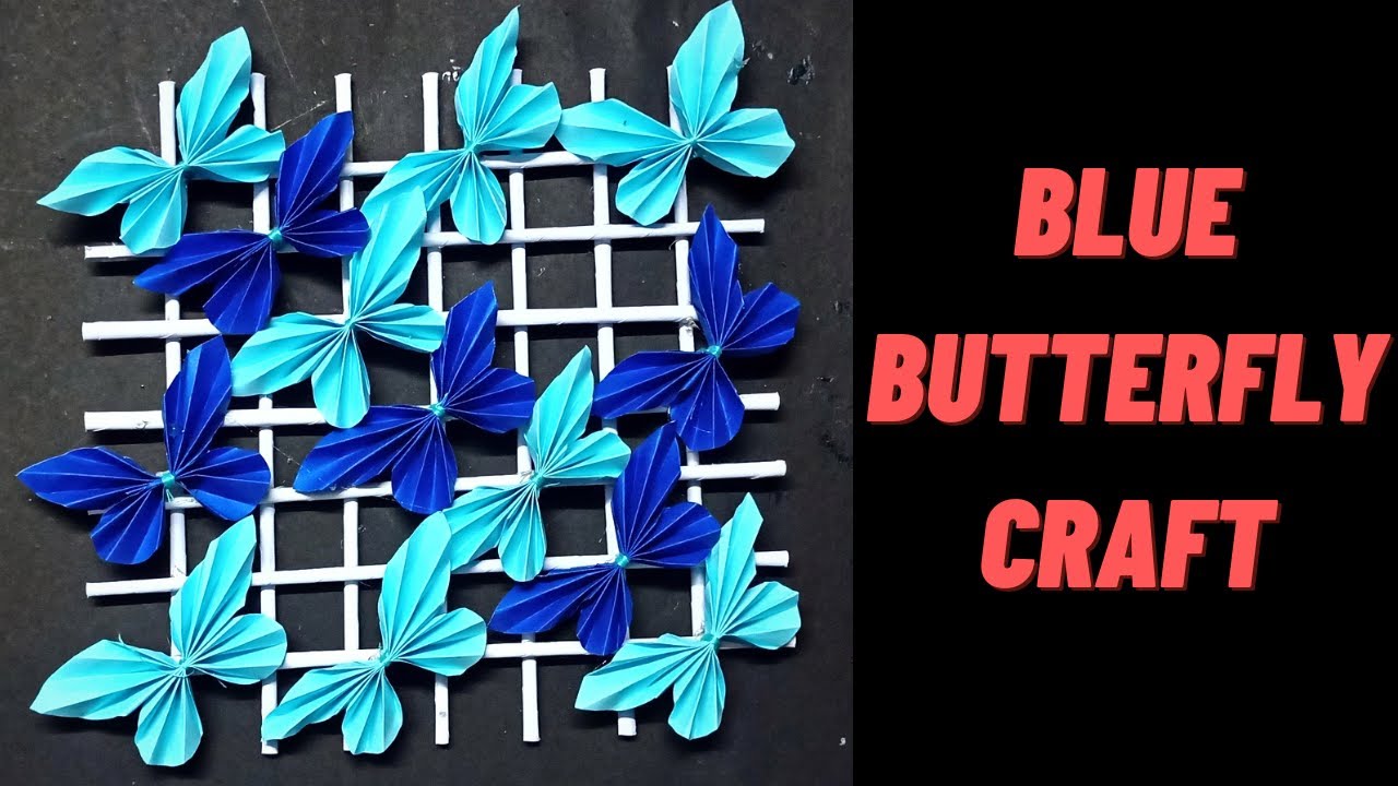 Blue Butterfly Paper Craft Wallhanging / Paper Wallhanging / Paper ...