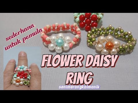 TUTORIAL membuat Cincin Bunga Daisy || How to make Daisy Flower Ring - YouTube