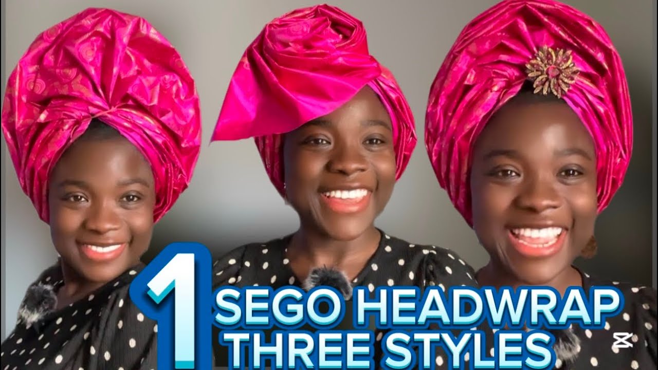 HOW TO TIE 3 STYLES WITH SEGO GELE SCARF || HEADWRAP TUTORIAL - YouTube