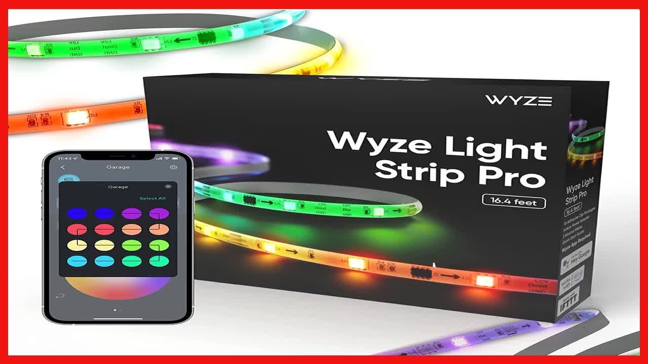 Wyze Light Strip Pro, 16.4ft WiFi LED Strip Lights, Multi-Color Segment ...