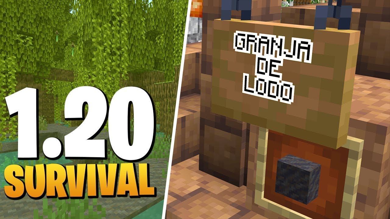 MINECRAFT SURVIVAL 1.20 Capítulo 162 - Granja de lodo!! - YouTube