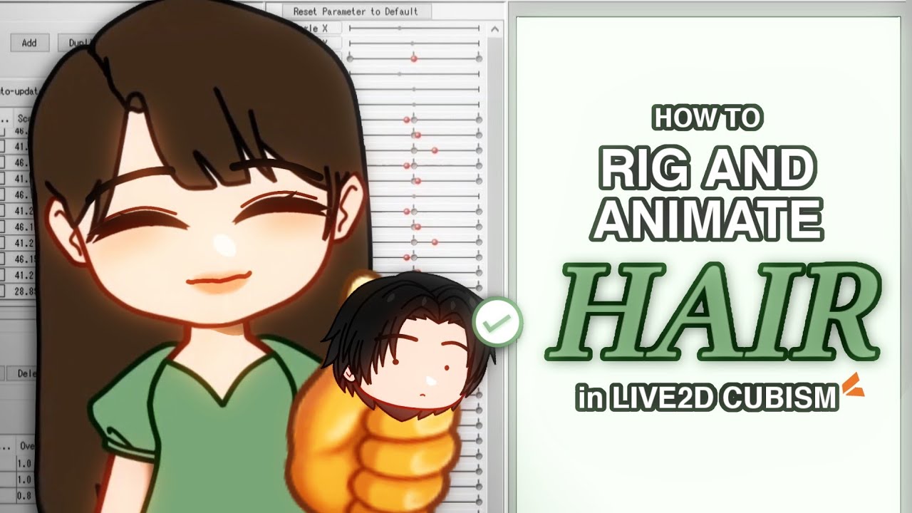 [Beginner Friendly] How to RIG & ANIMATE HAIR Smoothly in Live2D Cubsim ...