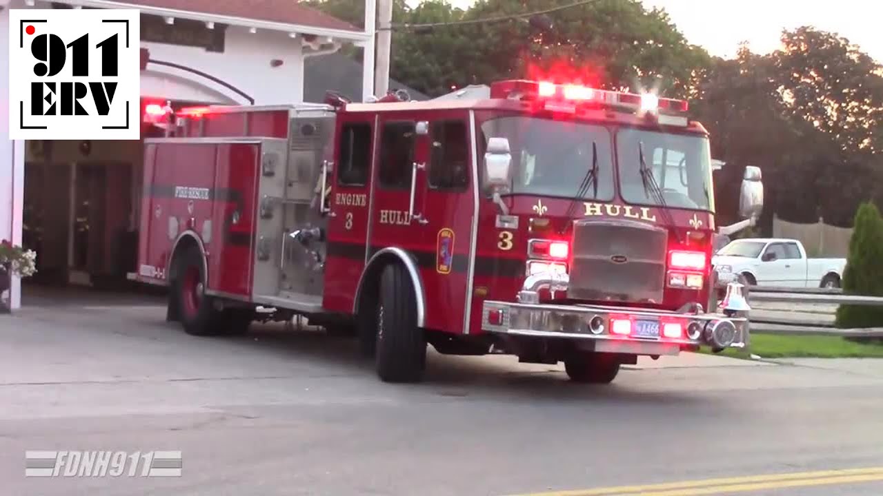 Hull MA Fire, Car 3, Rescue 3, and Engine 3 Responding - YouTube