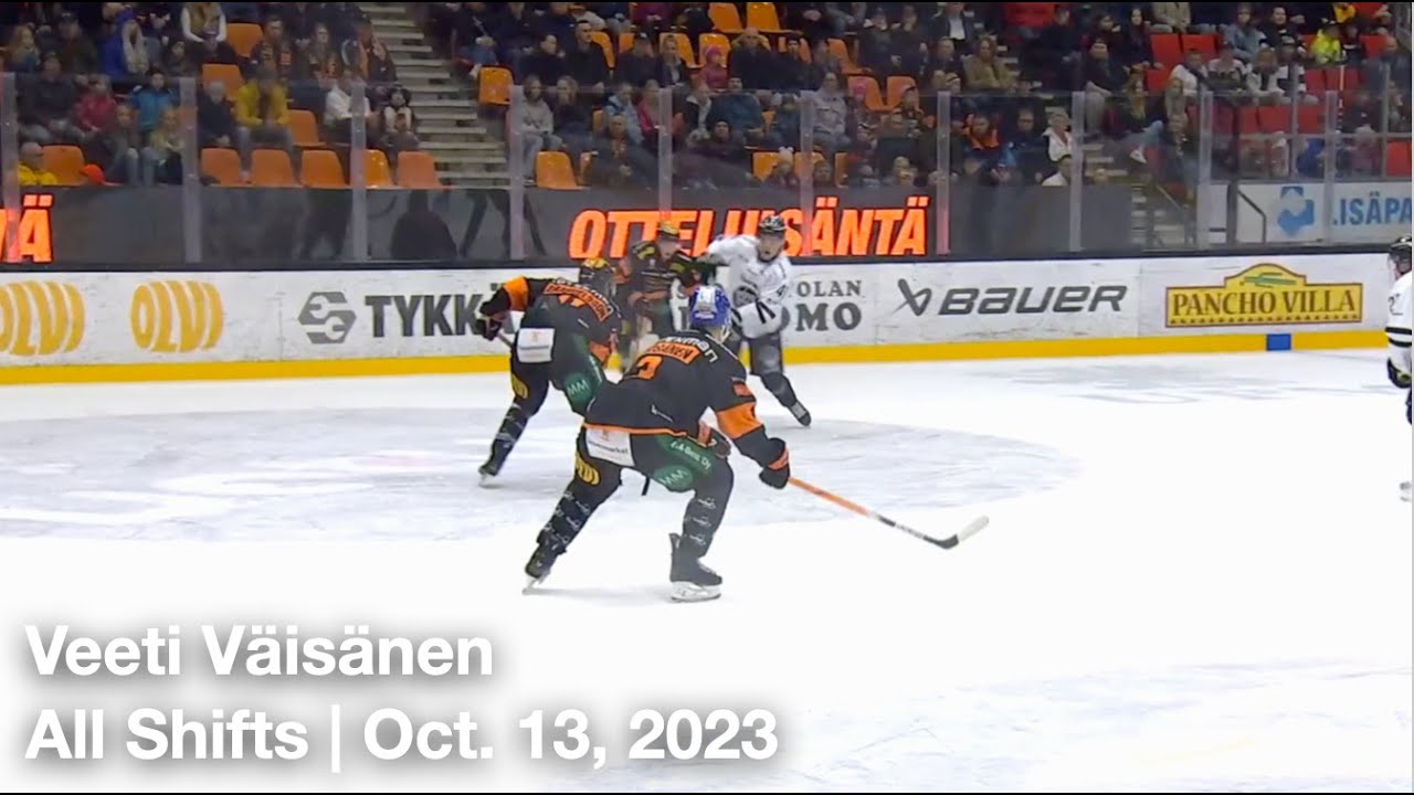 Veeti Väisänen (KOO3) | All Shifts | KooKoo vs. TPS (Liiga) | 10 13 ...