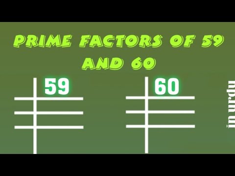 Prime Factors of 59 and 60 - Prime Factorization - YouTube
