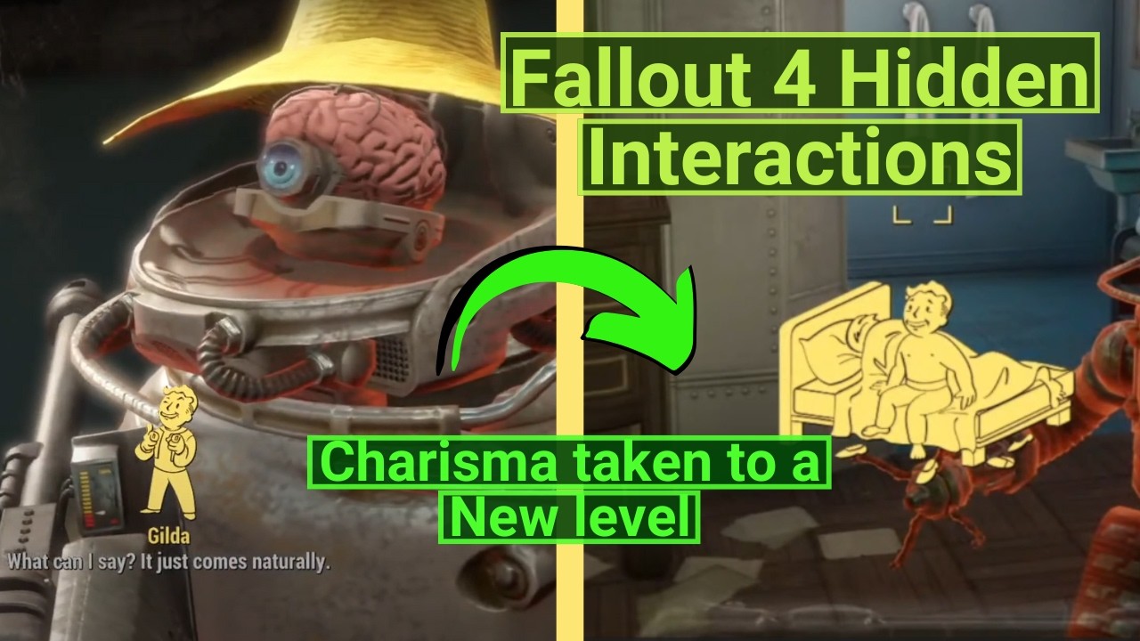 Fallout 4 HIDDEN Interactions Memes Charisma taken to a new level - YouTube