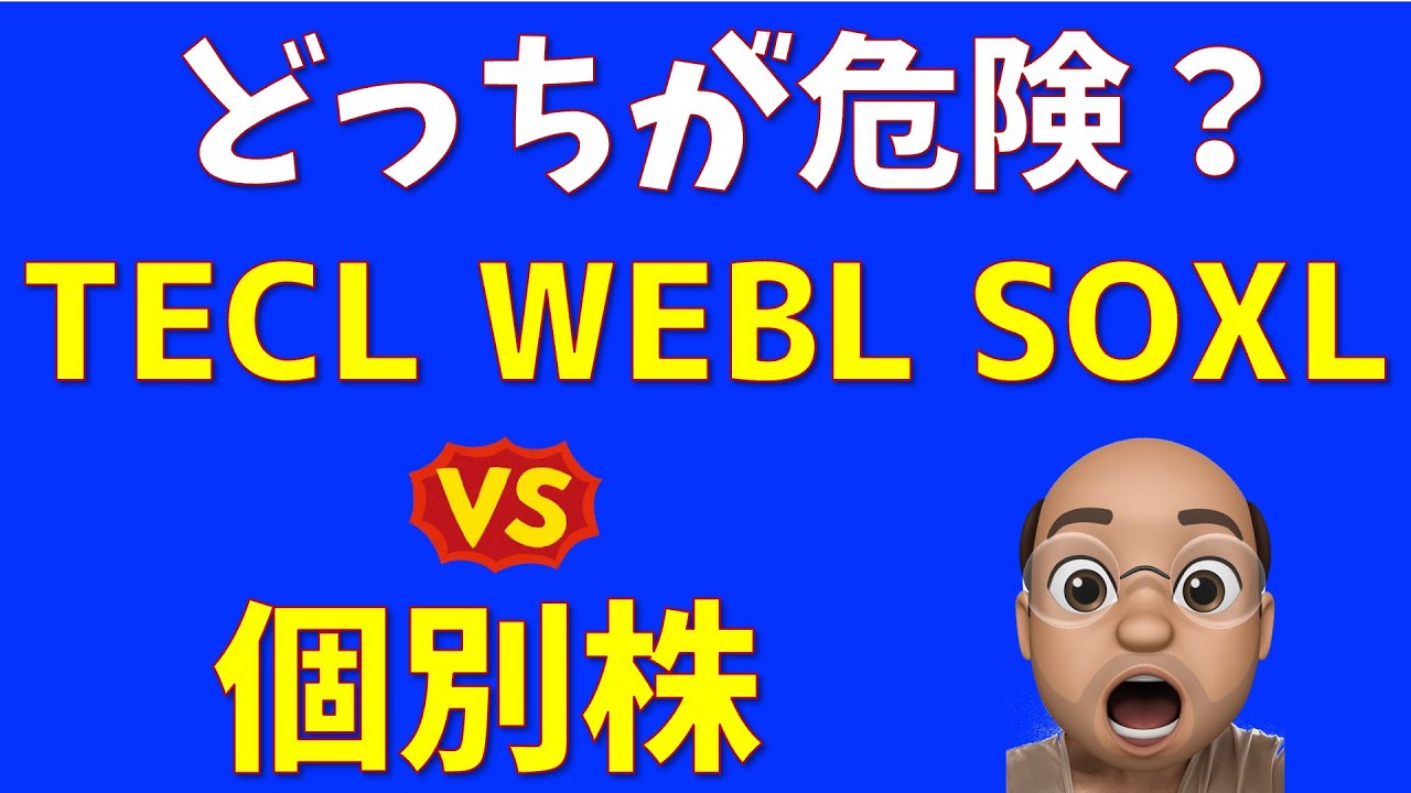 3倍ETF（TECL, SOXL, WEBL, SPXL）と個別株の"リスク"を比較する動画 - YouTube
