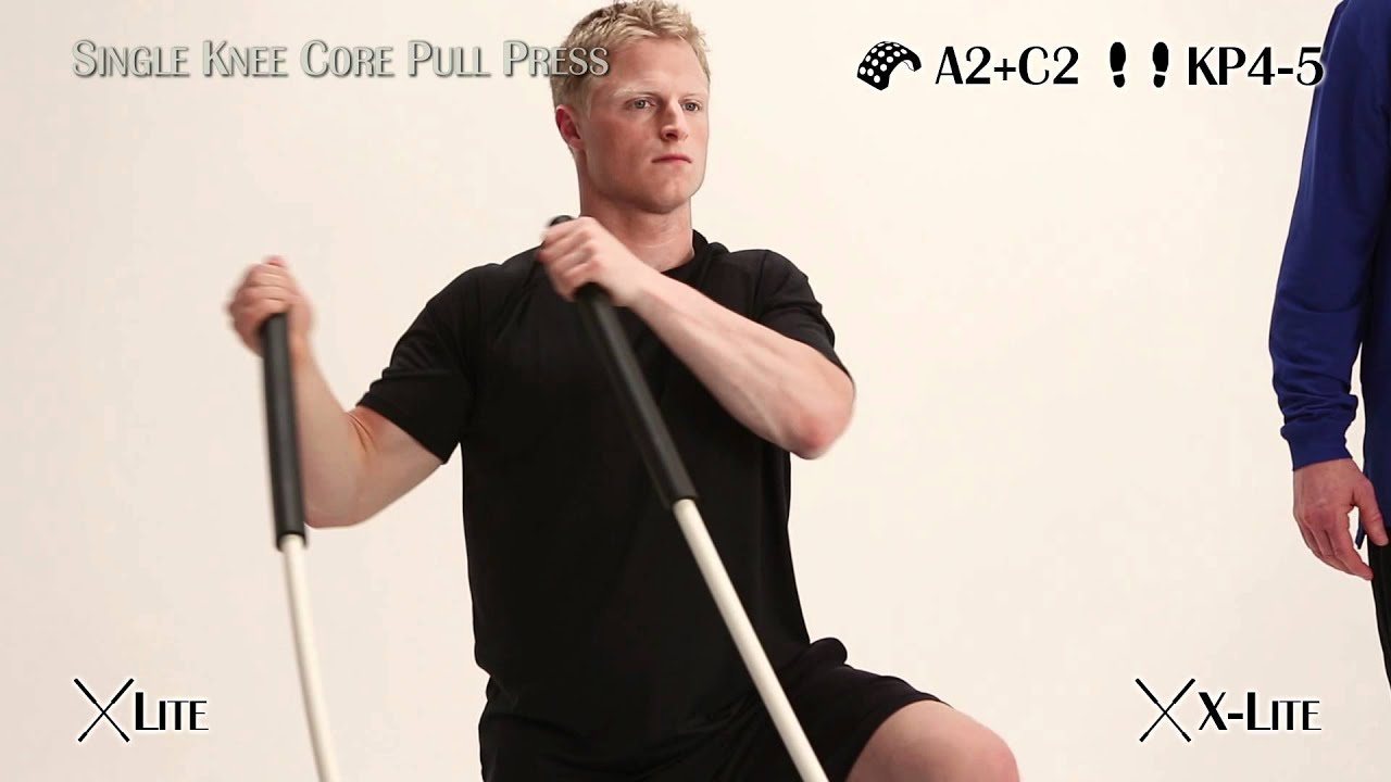 Single Knee Core Pull Press - YouTube