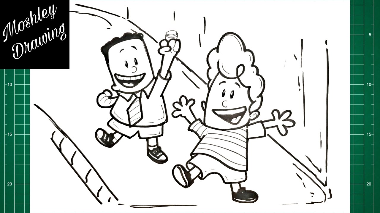 How to Draw George and Harold - Captain Underpants - YouTube