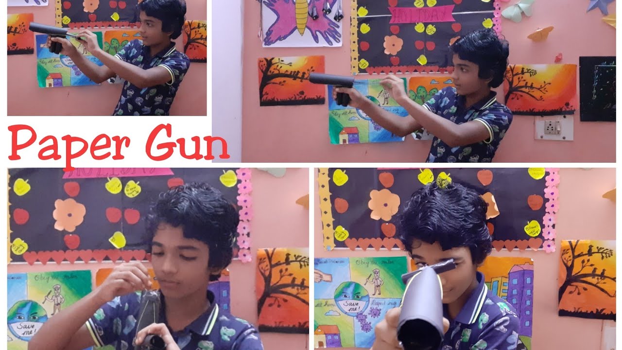 Paper Gun # Paper game for Kids🤩 - YouTube