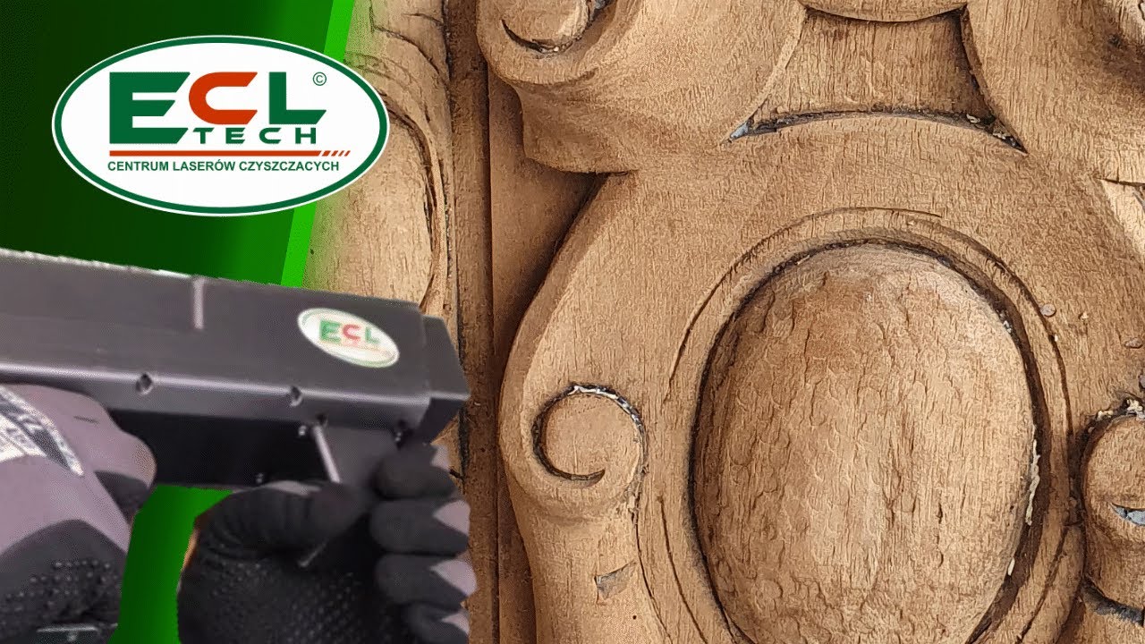 Laserowe czyszczenie drewna z powłok lakierniczych | ECL Tech Polska - YouTube