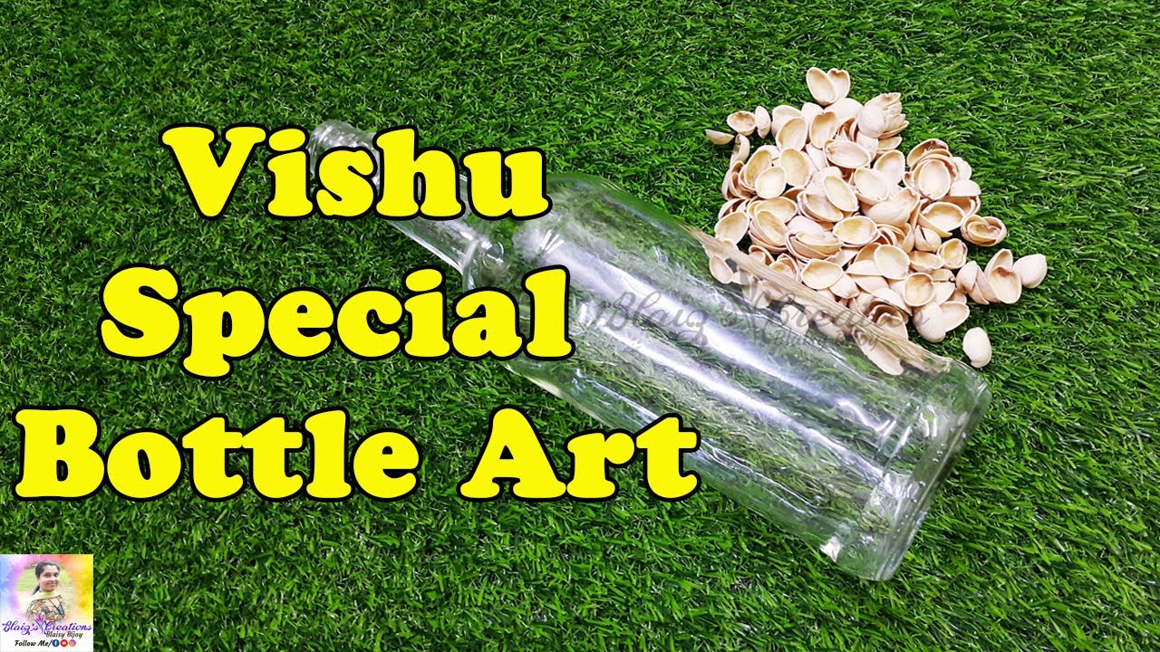 DIY /VIshu Special Bottle Art / Golden Shower / Cassia Fistula/Best out ...