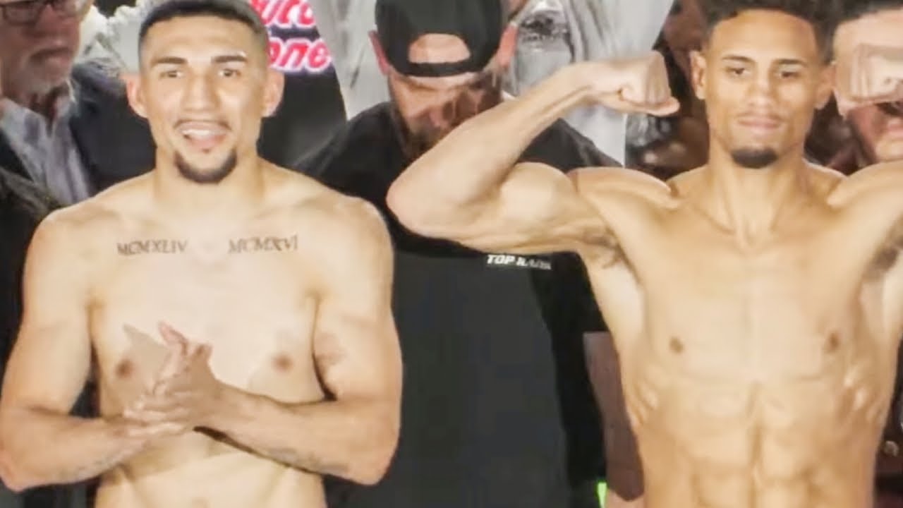 Teofimo Lopez vs Jamaine Ortiz WEIGH-IN & Final Face Off - YouTube