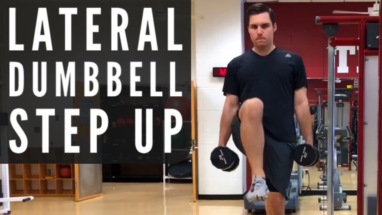 Lateral Dumbbell Step Up Exercise Video - YouTube
