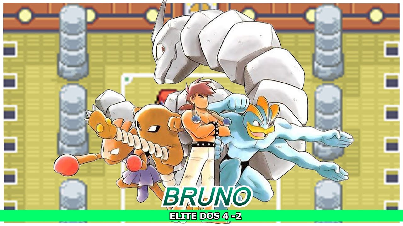 Desafiando a Força Suprema: Enfrentando Bruno e a Elite 4 em Pokémon ...
