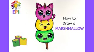 HOW TO DRAW A CUTE MARSHMALLOW EASY PAINTING IDEA | Doovi