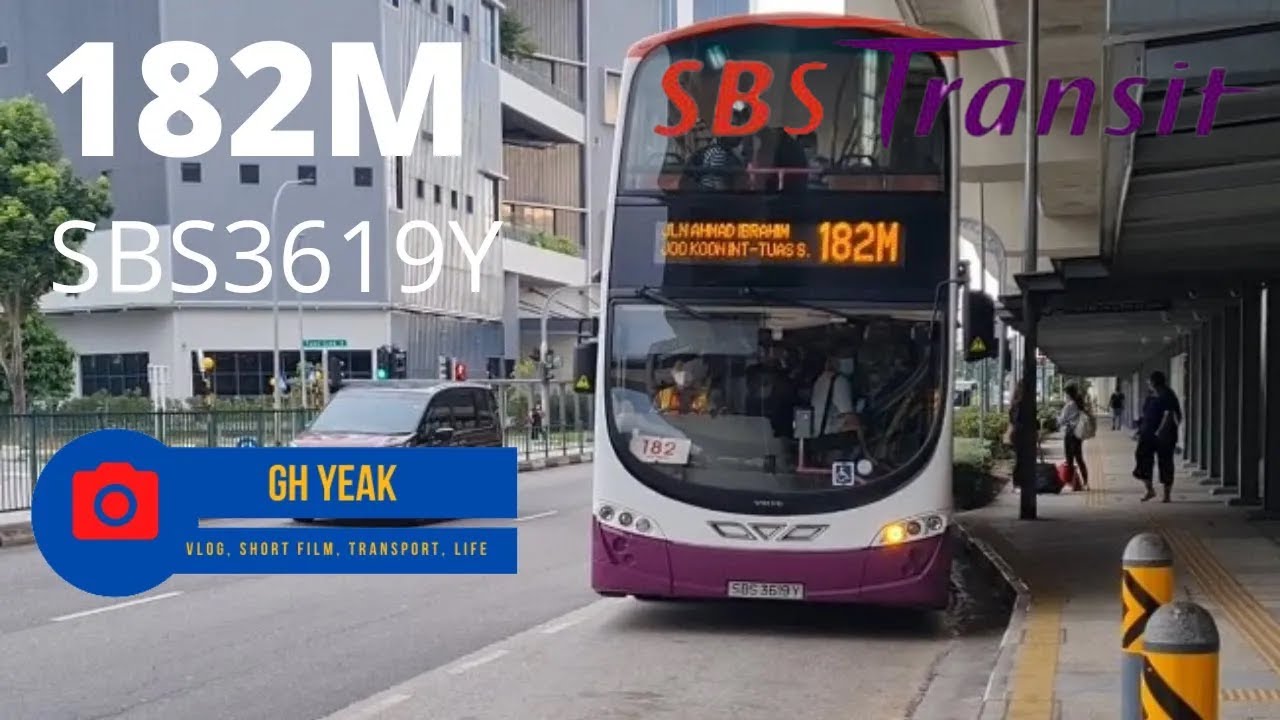 [SBS Transit] Volvo B9TL (Wright) Bus Service 182M (SBS3619Y) - YouTube