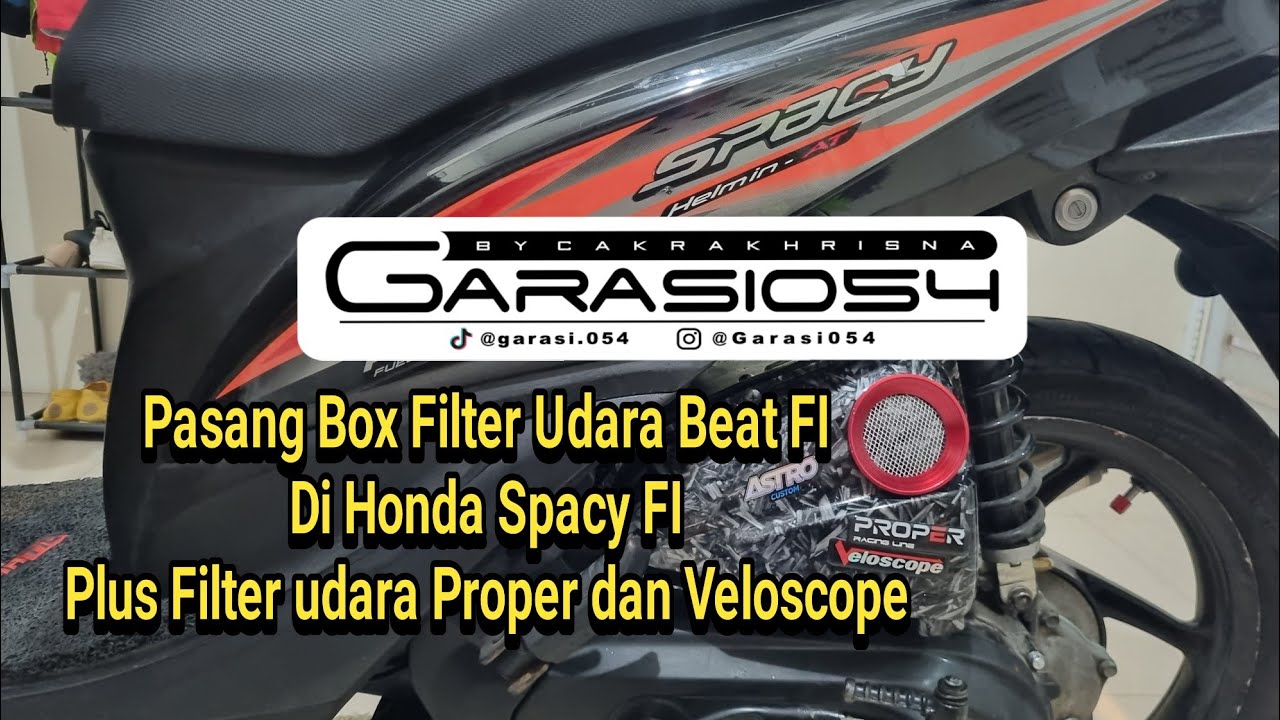 Instalasi Box Filter udara Honda Beat FI Starter kasar di HondaSpacy FI ...
