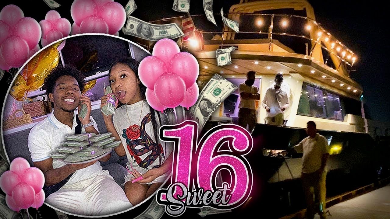 I GAVE MY SISTER $16,000 FOR HER SWEET 16 ON A YACHT! *She Cried* - YouTube