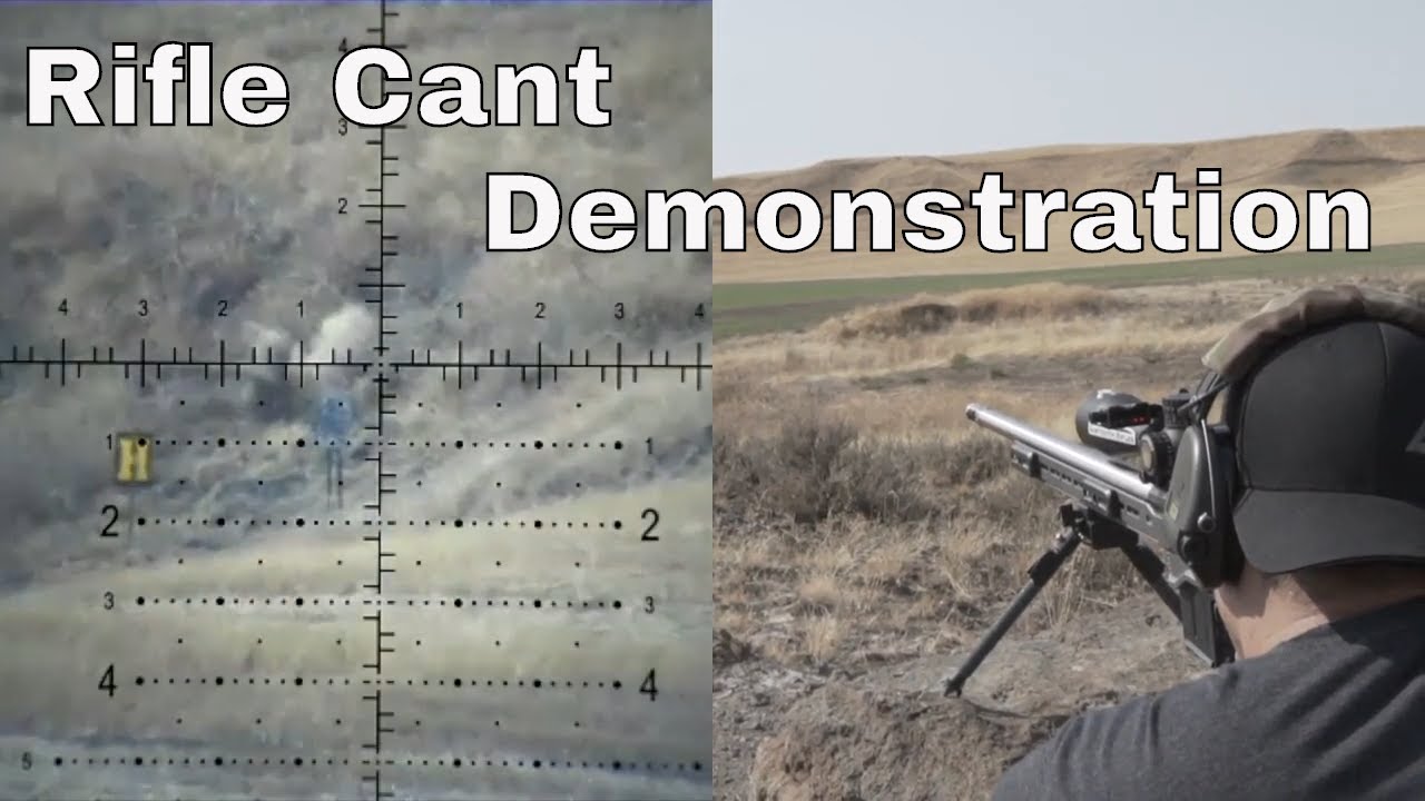Rifle cant effect demonstration. Filmed through the scope with ...